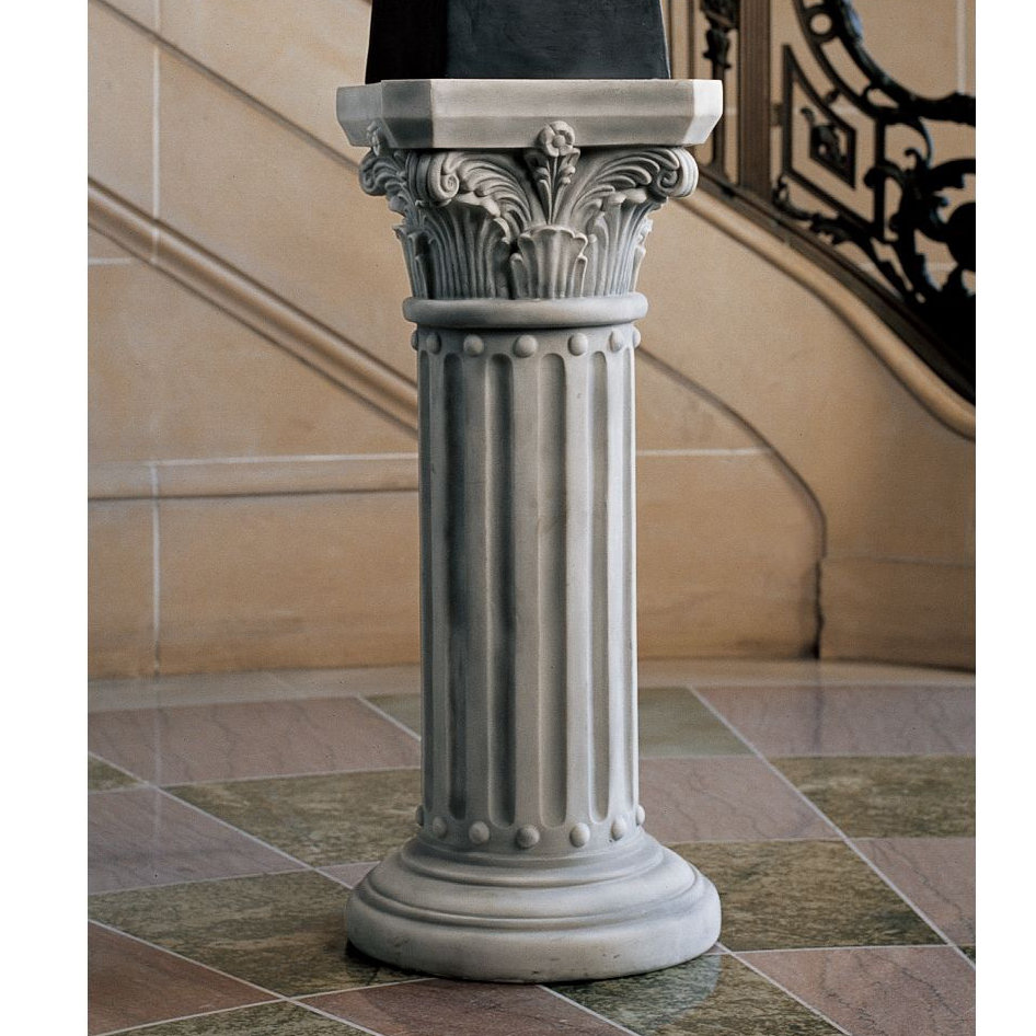 Design Toscano The Athena Corinthian Pedestal Plant Stand & Reviews ...