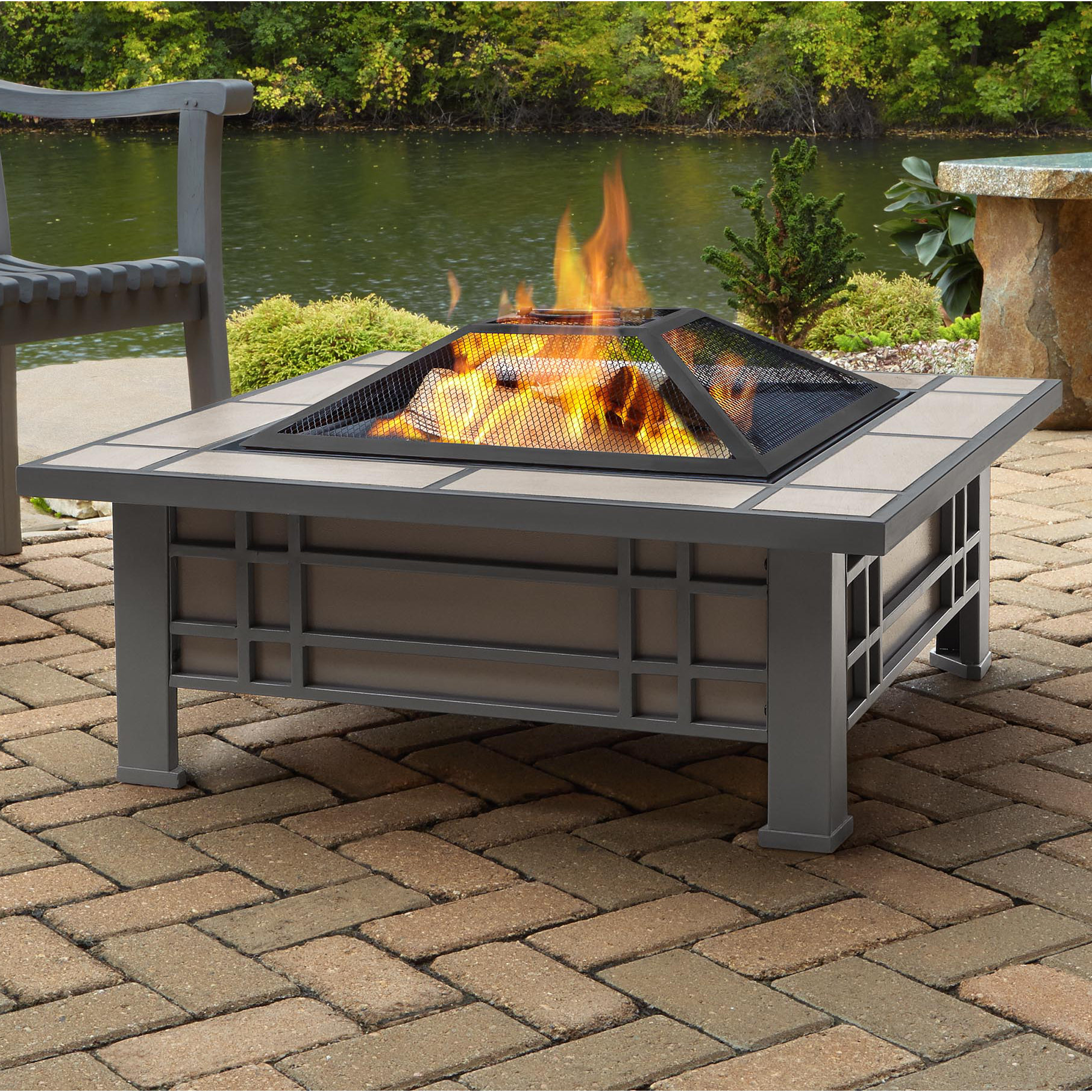 Real Flame Morrison Steel Wood Fire Pit Table Wayfair
