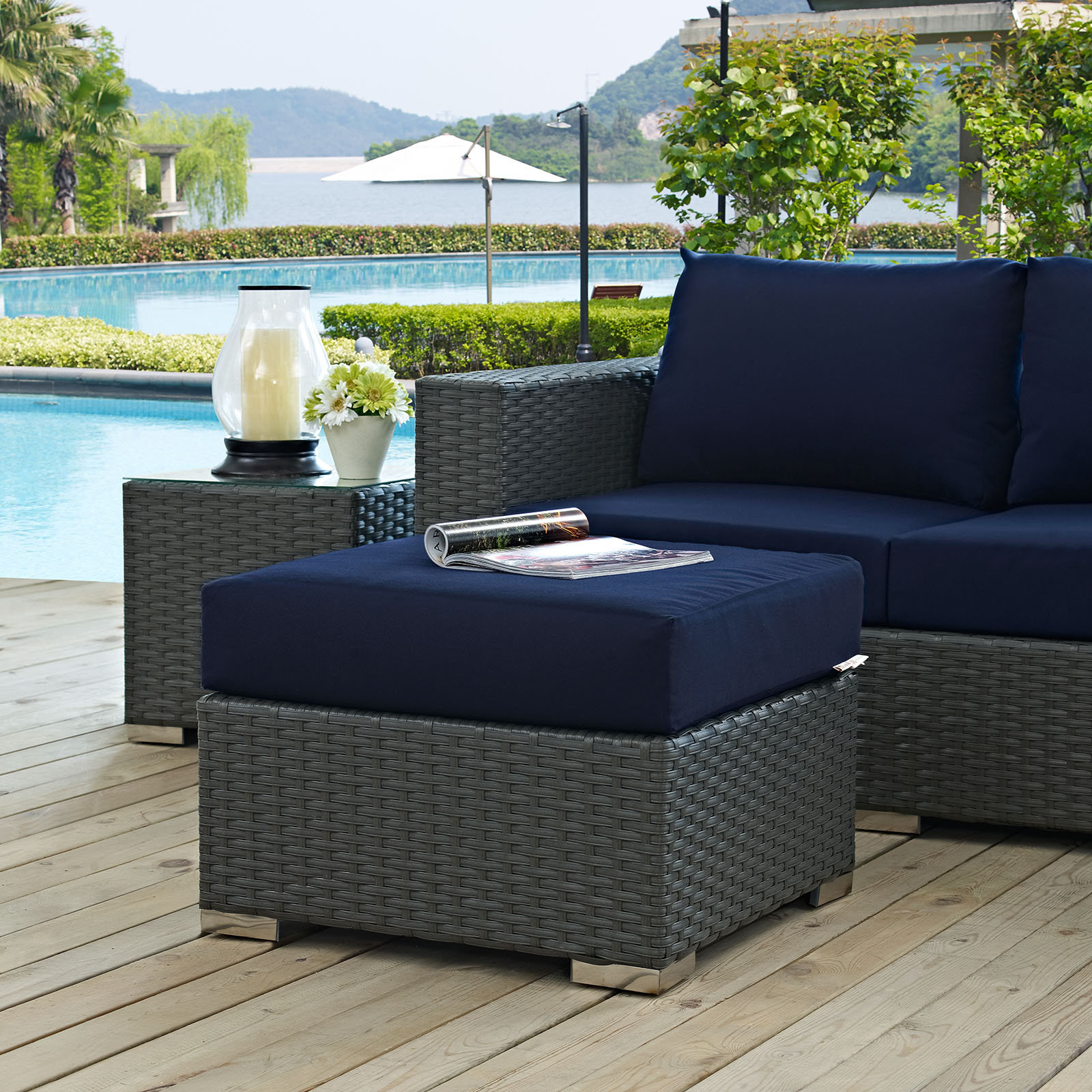 Modway Sojourn Outdoor Patio Ottoman & Reviews | Wayfair