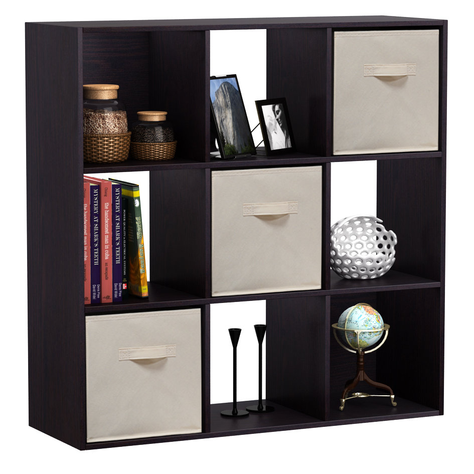 Homestar 35" Cube Unit with Fabric Bins Bookcase & Reviews | Wayfair