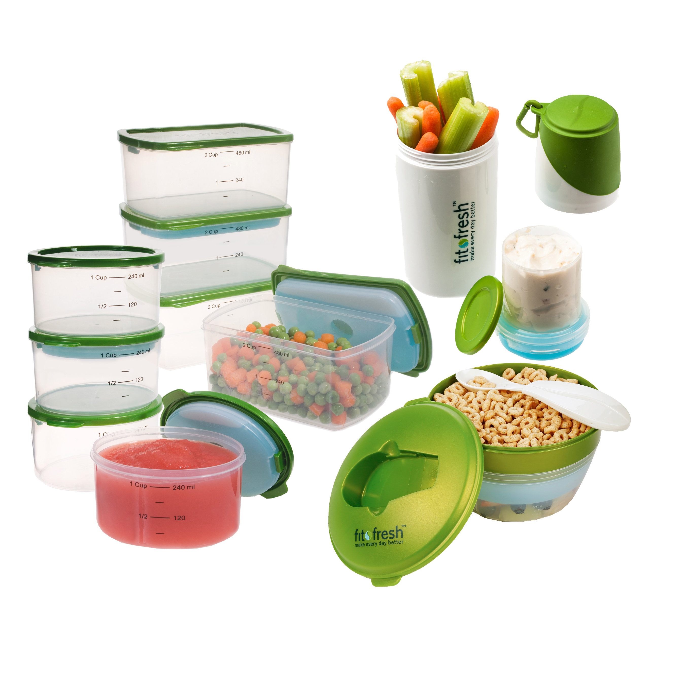 Fit & Fresh 25-Piece Perfect Portion Storage Container Set & Reviews ...