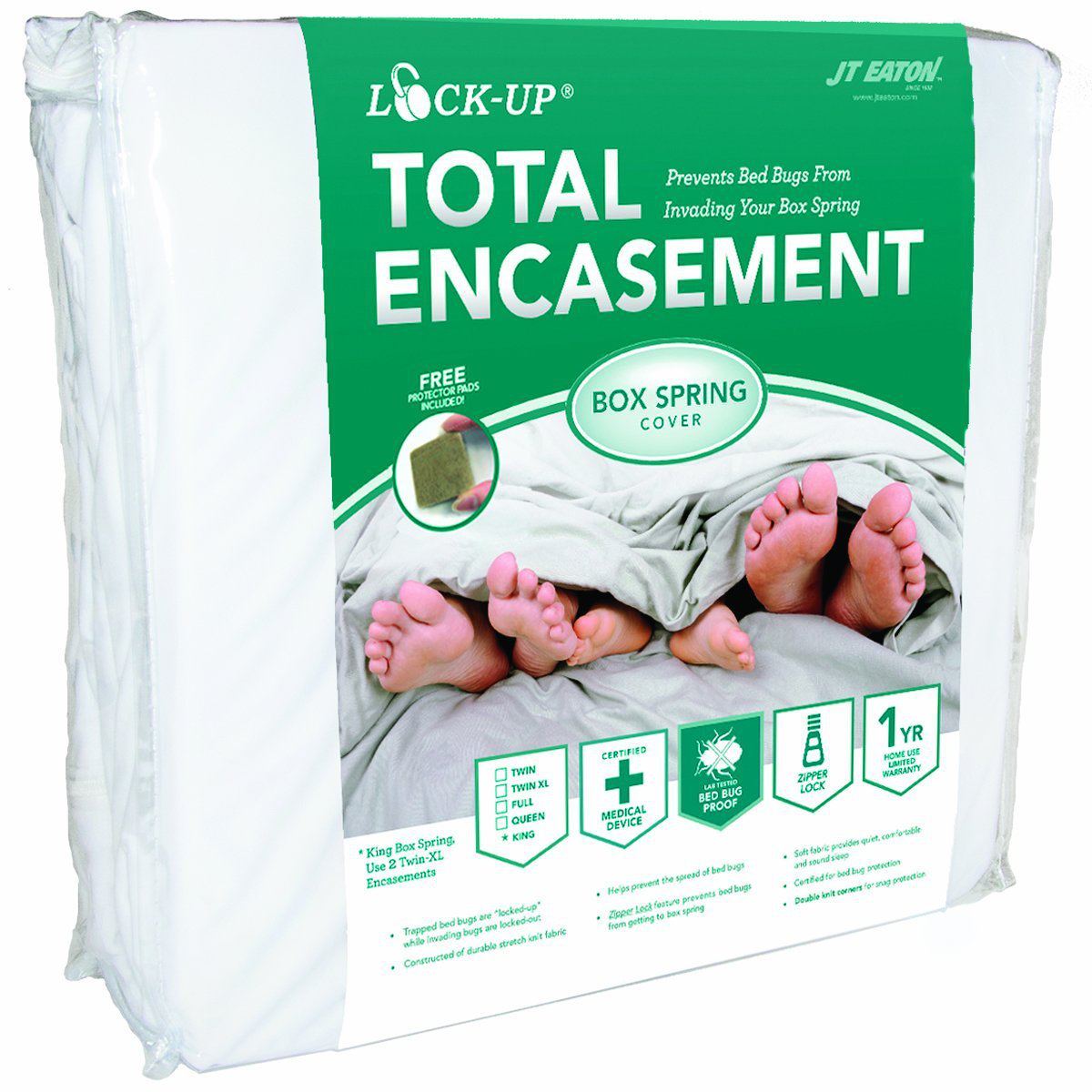 JT Eaton Lock Up Total Encasement Box Spring Bed Bug Hypoallergenic JT Eaton Lock Up Total Encasement Box Spring Bed Bug Hypoallergenic
