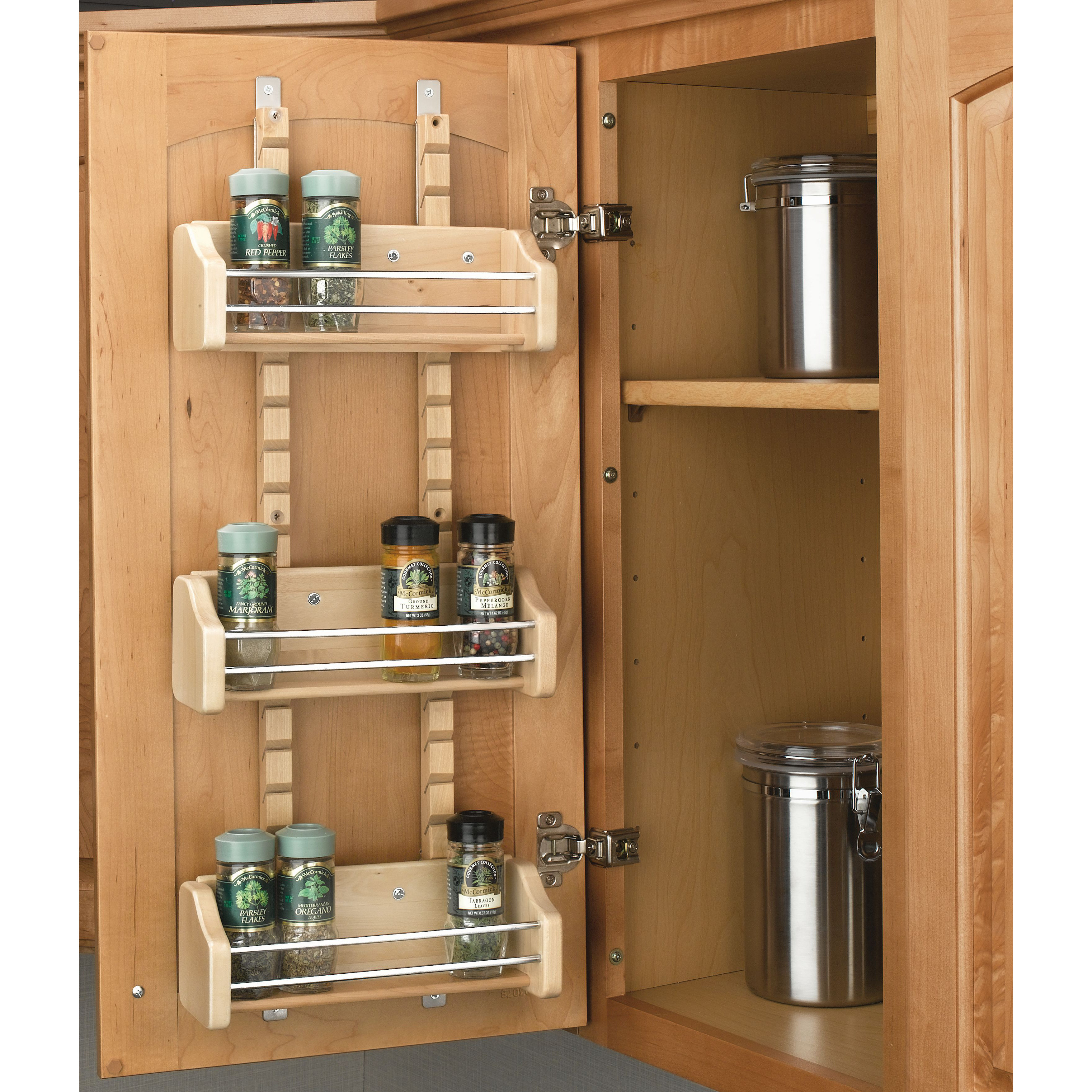 Rev A Shelf Adjustable Door Mount Spice Rack Reviews Wayfair