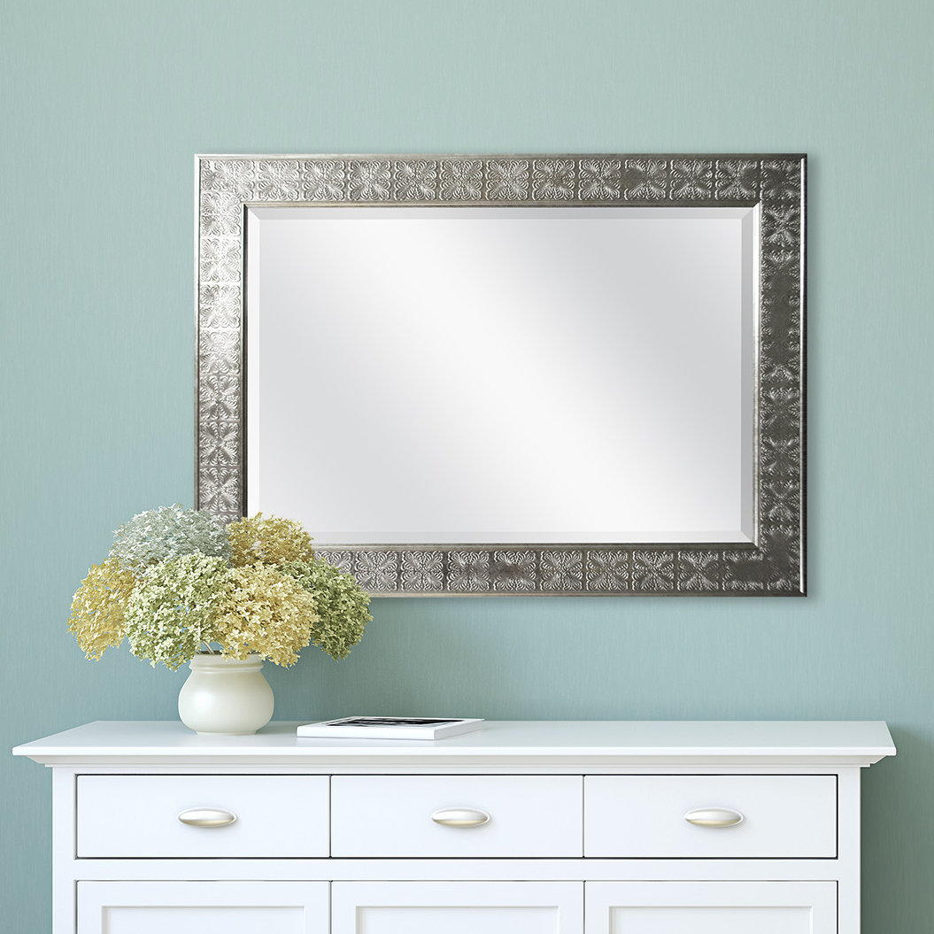 MCSIndustries Silver Medallion Beveled Wall Mirror & Reviews | Wayfair