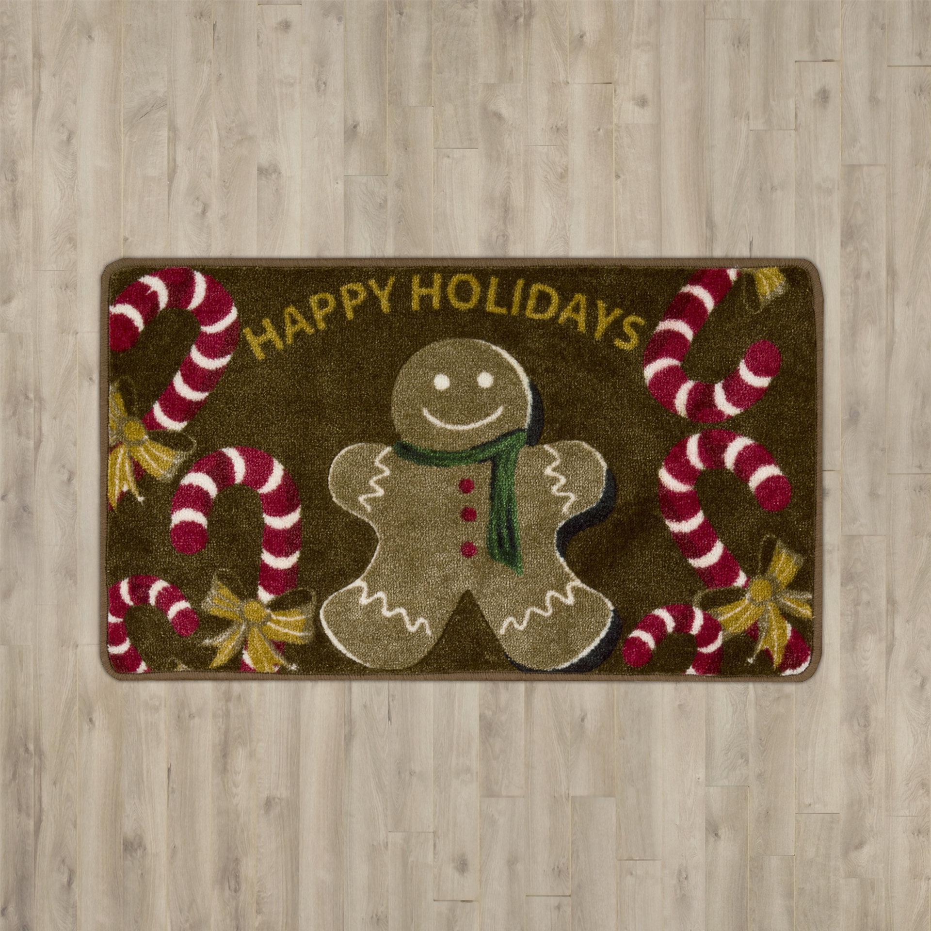 Charlton Home Groveland Gingerbread Man Brown Area Rug & Reviews | Wayfair