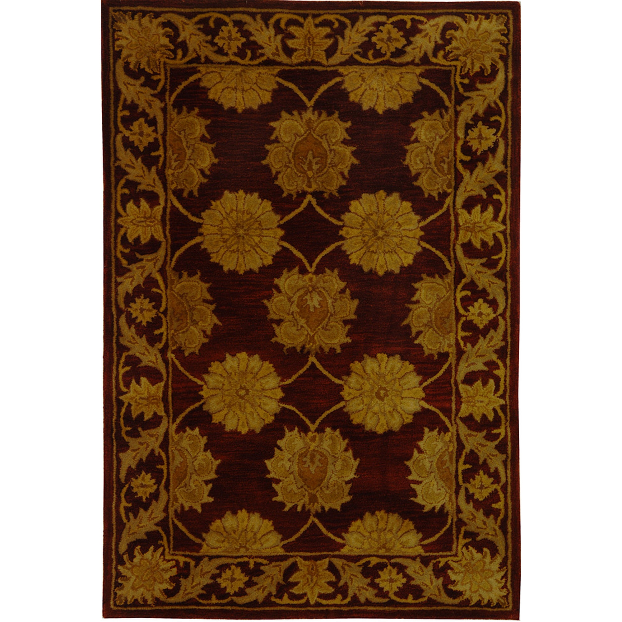 Astoria Grand Balthrop Gold Maroon Area Rug & Reviews | Wayfair