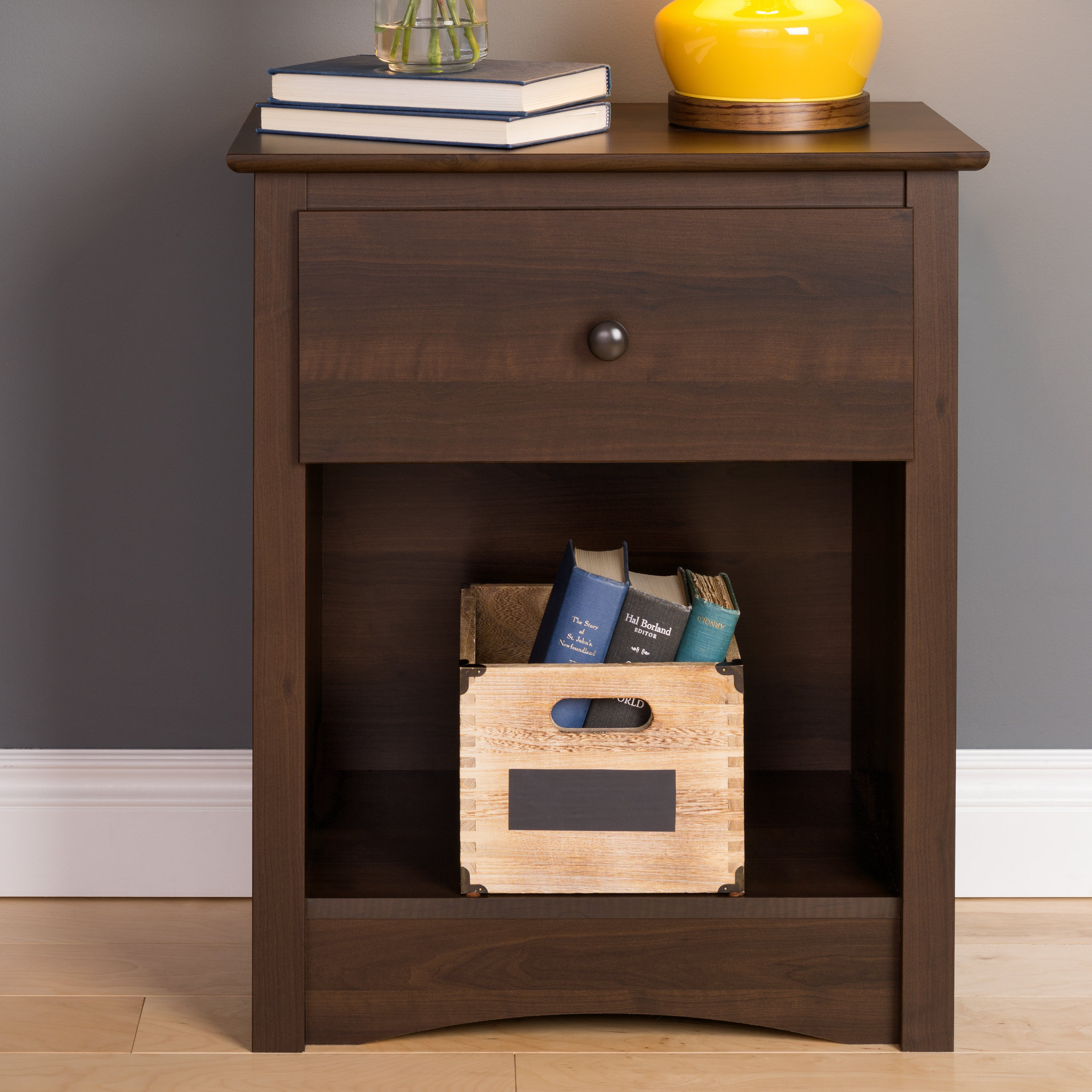 Latitude Run Penelope Tall Espresso 1 Drawer Nightstand & Reviews | Wayfair Latitude Run Penelope Tall Espresso 1 Drawer Nightstand & Reviews | Wayfair