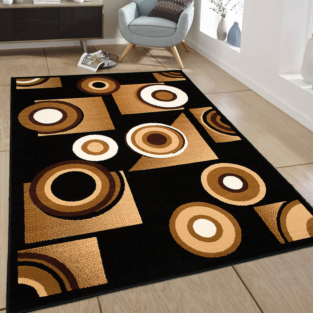 AllStar Rugs Black/Brown Area Rug & Reviews | Wayfair