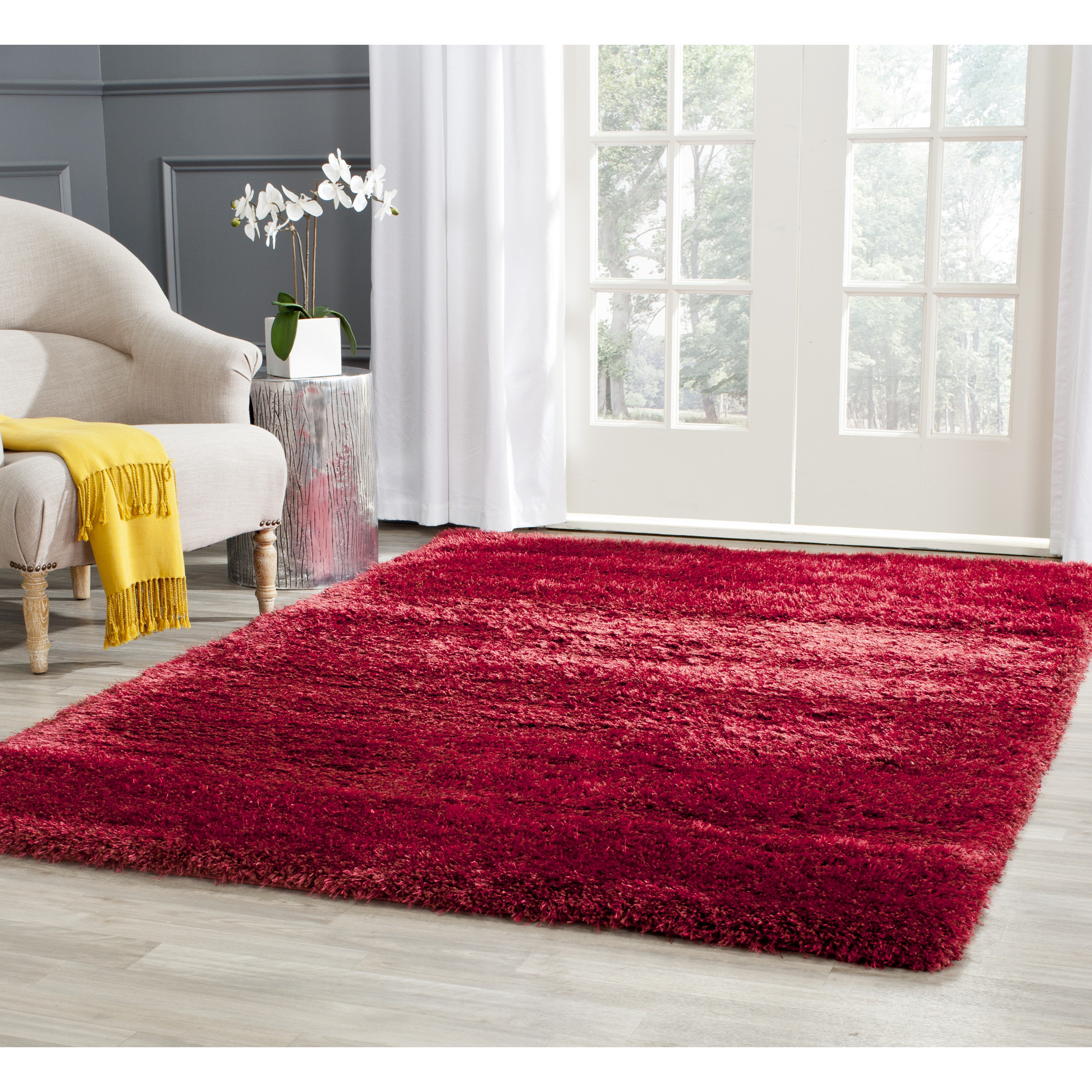 Safavieh Charlotte Shag Red Rug & Reviews | Wayfair