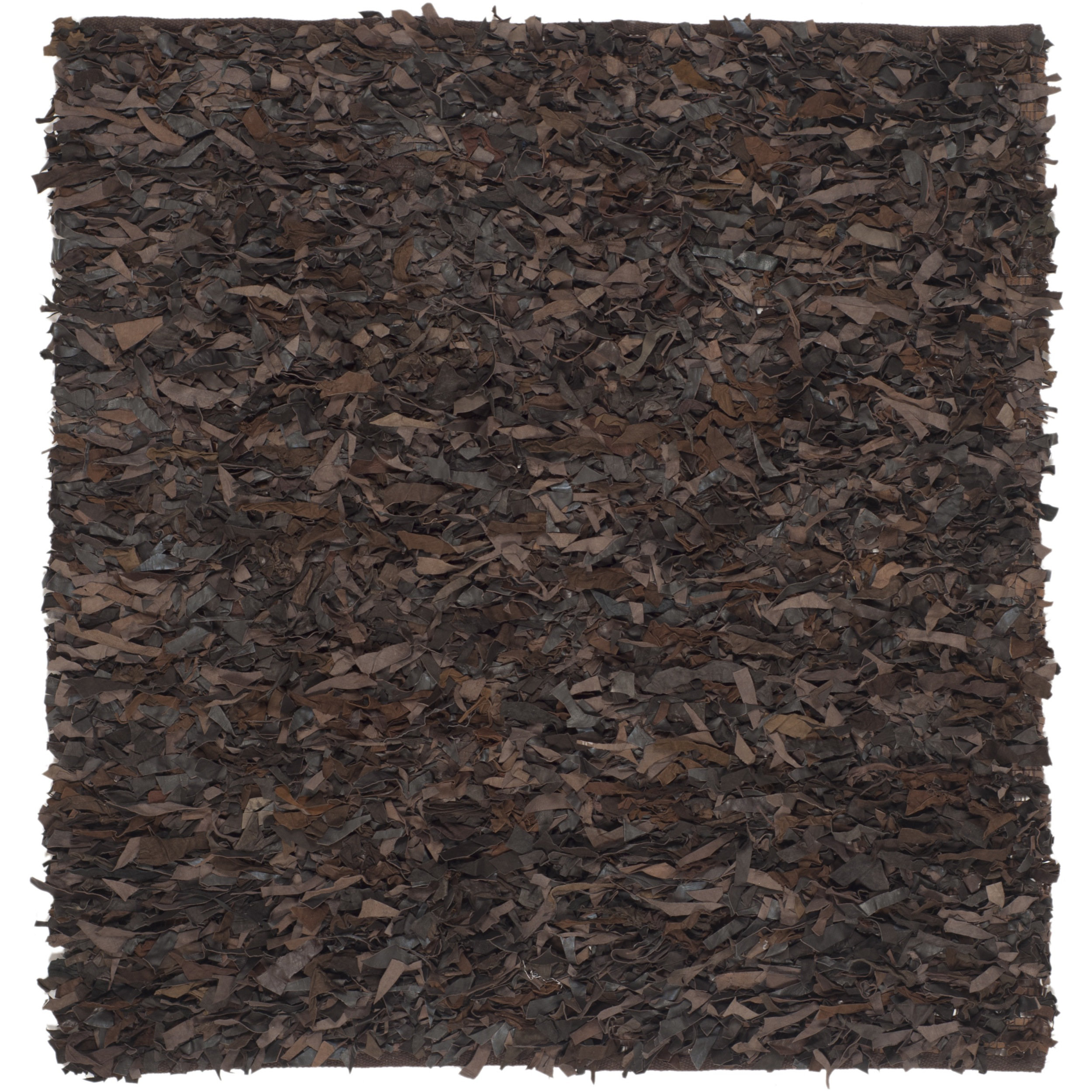 Safavieh Leather Shag Dark Brown Area Rug & Reviews | Wayfair