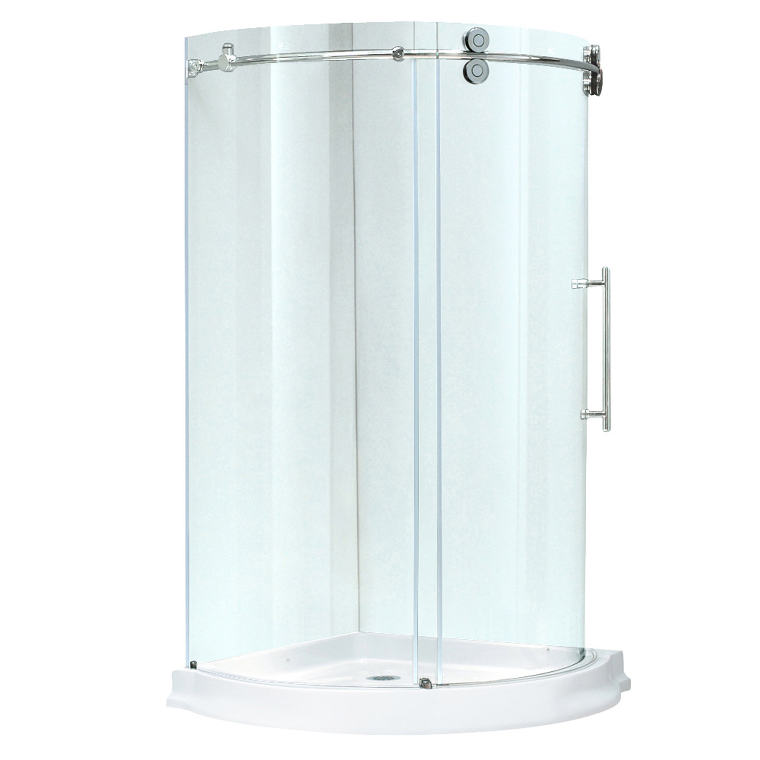 Vigo Sanibel 36 X 36 In Frameless Round Sliding Shower Enclosure With