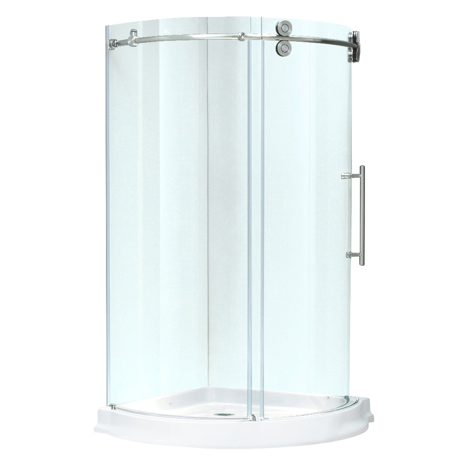Vigo Sanibel 36 X 36 In Frameless Round Sliding Shower Enclosure With
